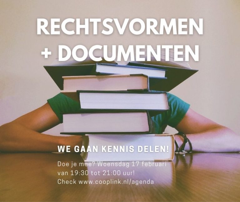 Kennis delen! Welke rechtsvorm kies je? – Cooplink